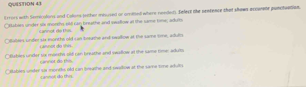 Solved: Errors with Semicolons and Colons (either misused or omitted ...