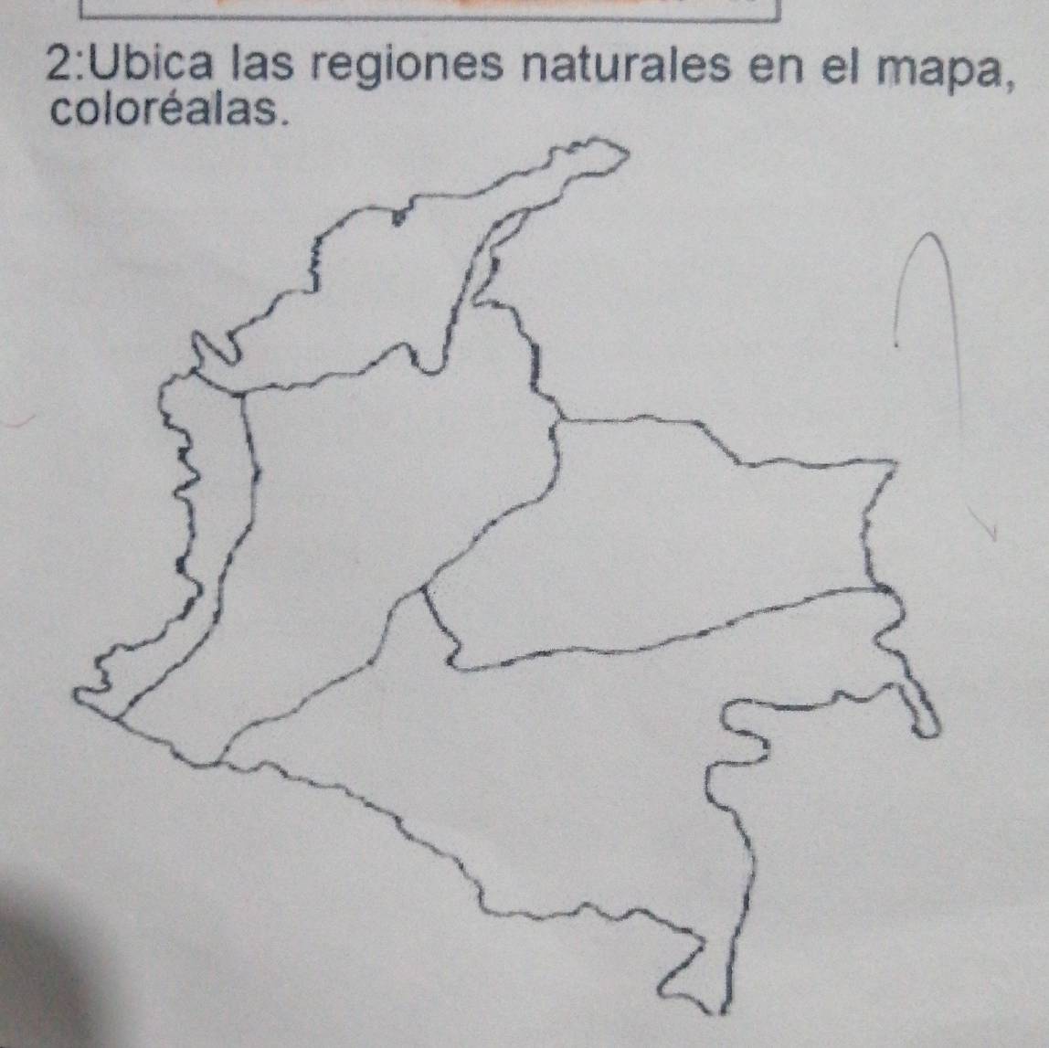 Resuelto:2:Ubica las regiones naturales en el mapa,