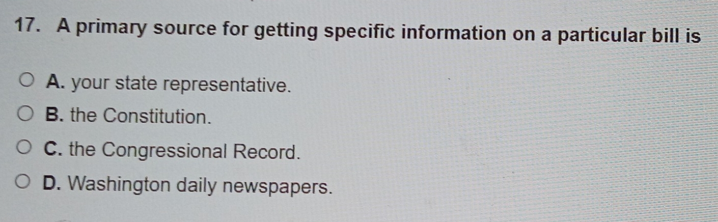 Solved: A primary source for getting specific information on a ...