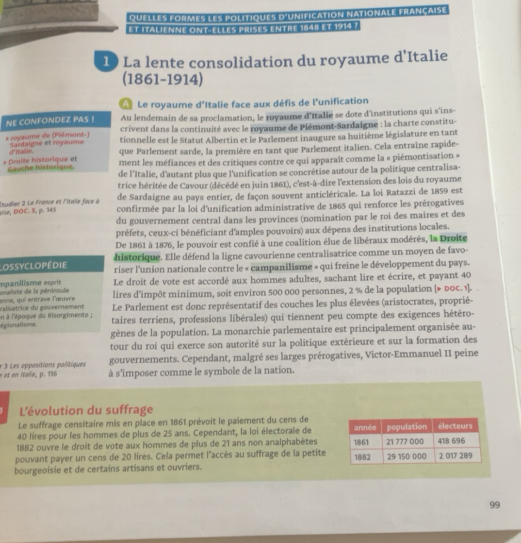 Risolto:quelles formes les politiques d'unification nationale française ...