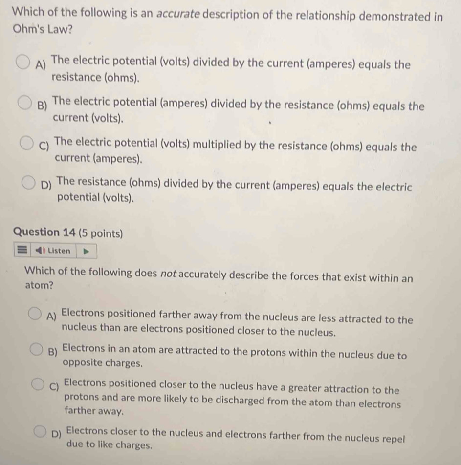 Solved: Which of the following is an accurate description of the ...