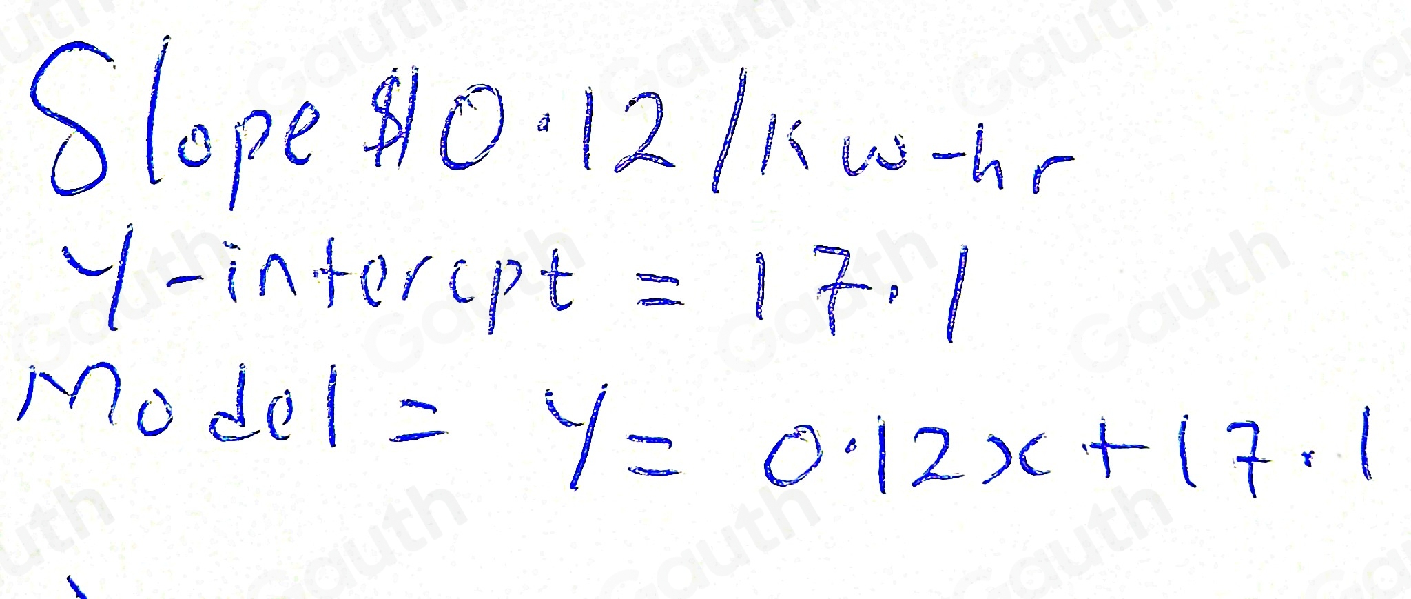 Solved: An electricity bill can be modeled using a linear function ...