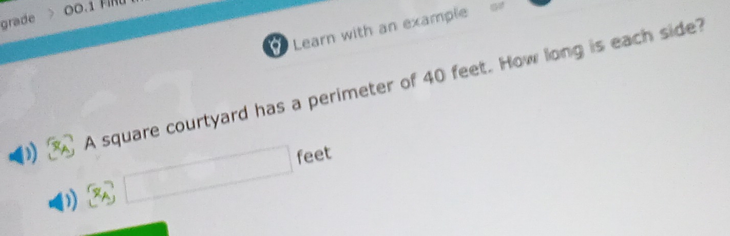 Solved: 00.1 F grade Learn with an example A square courtyard has a ...