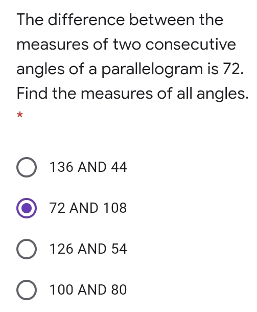 Solved: The difference between the measures of two consecutive angles ...