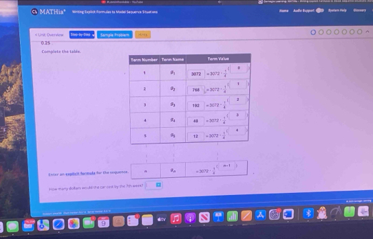 Solved: MATHia* Writing Expilict Formulas to Model Sequence Situations Home Ande tsppert Syeter ...