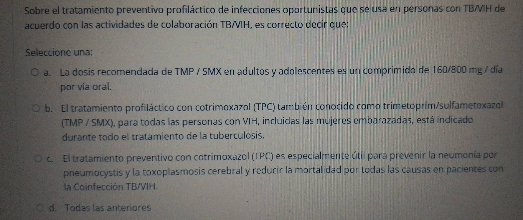 Resuelto:Sobre el tratamiento preventivo profiláctico de infecciones ...