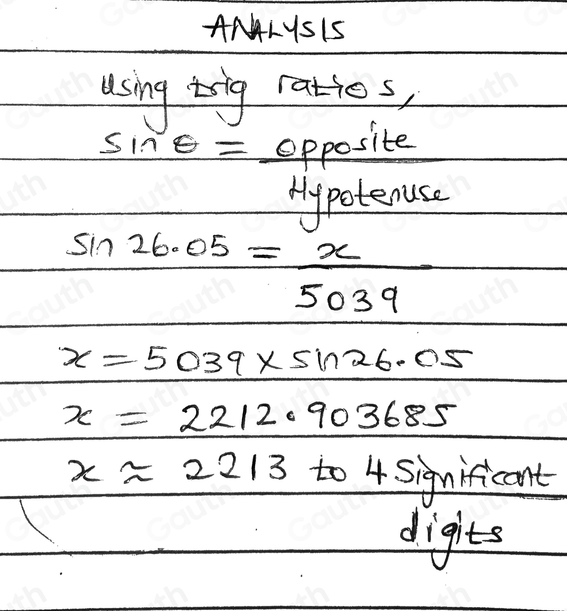 Solved: Find the part of the triangle labeled x in the indicated figure ...