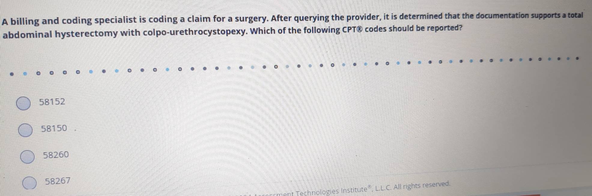 Solved: A billing and coding specialist is coding a claim for a surgery ...