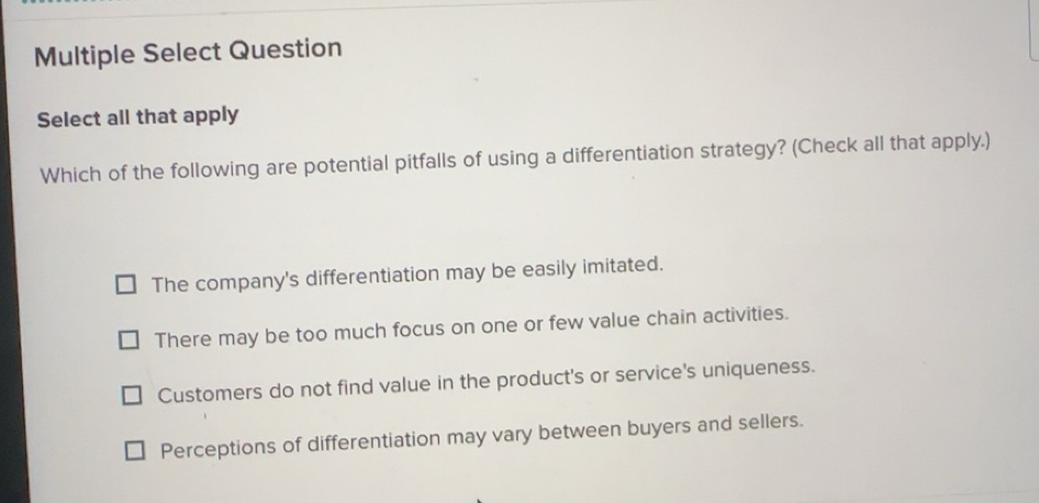 Solved: Multiple Select Question Select all that apply Which of the ...