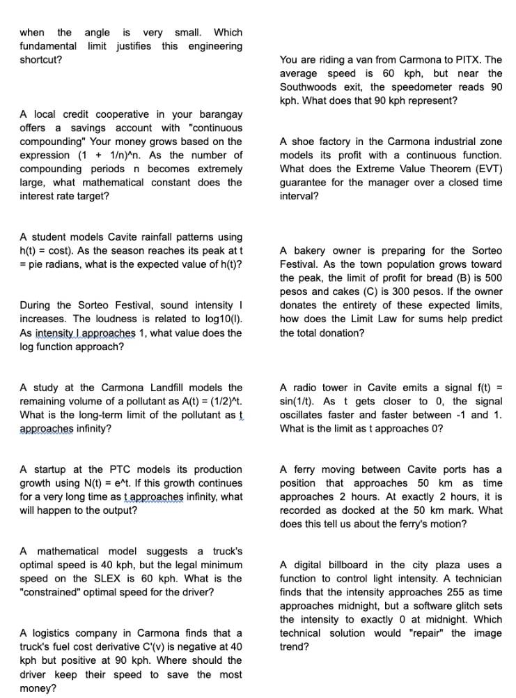 Solved: when the angle is very small. Which fundamental limit justifies ...