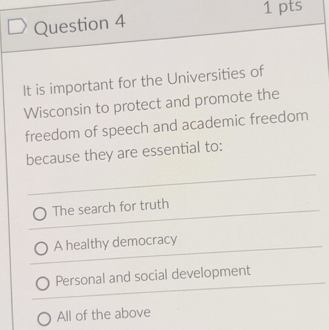 Solved: It is important for the Universities of Wisconsin to protect ...