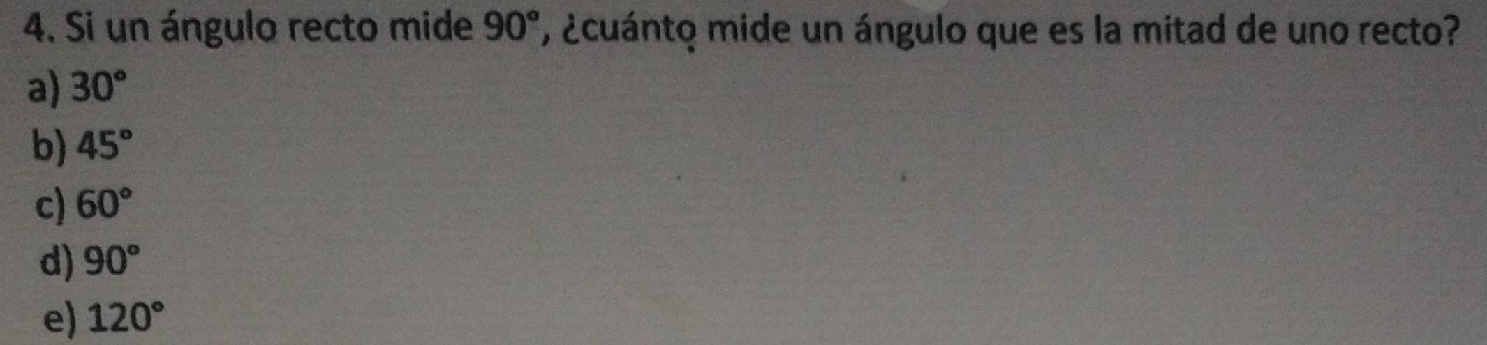 Resuelto:Si un ángulo recto mide 90° , ¿cuánto mide un ángulo que es la ...