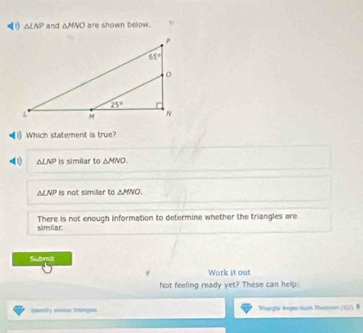 Solved: LNP and MNO are shown below. ) Which statement is true? (1) LNP ...