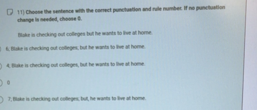 Solved: Choose the sentence with the correct punctuation and rule ...