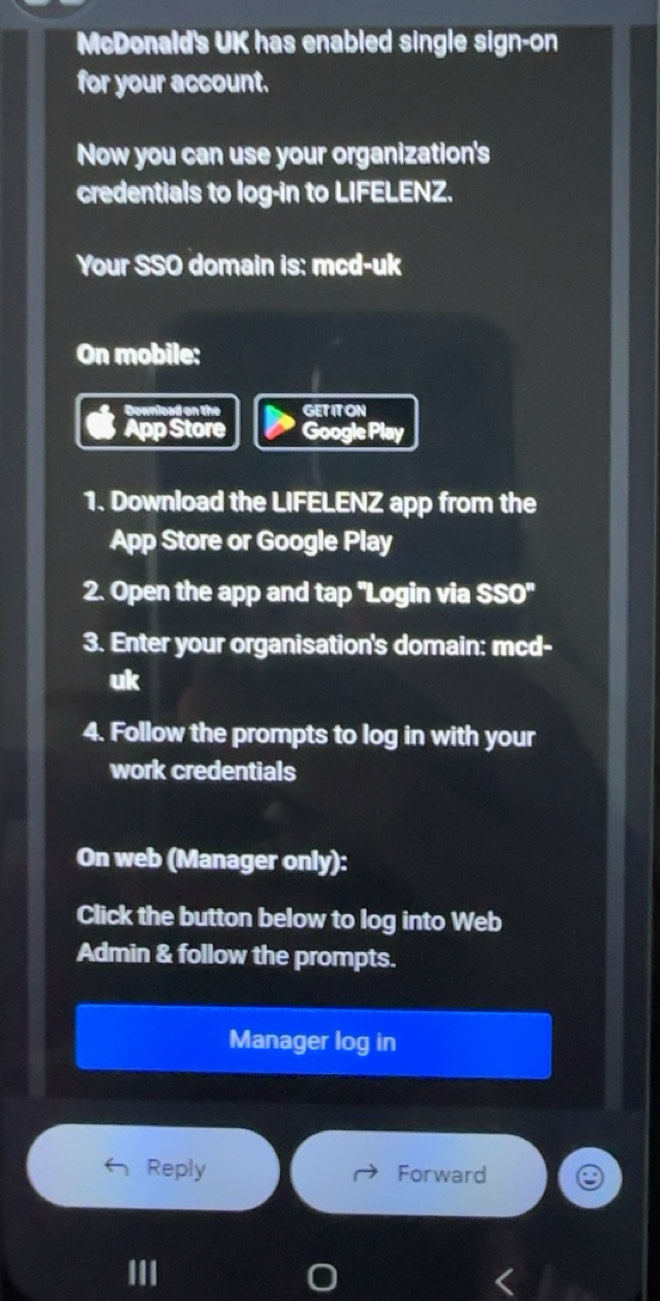 Solved: McDonald's UK has enabled single sign-on for your account ...