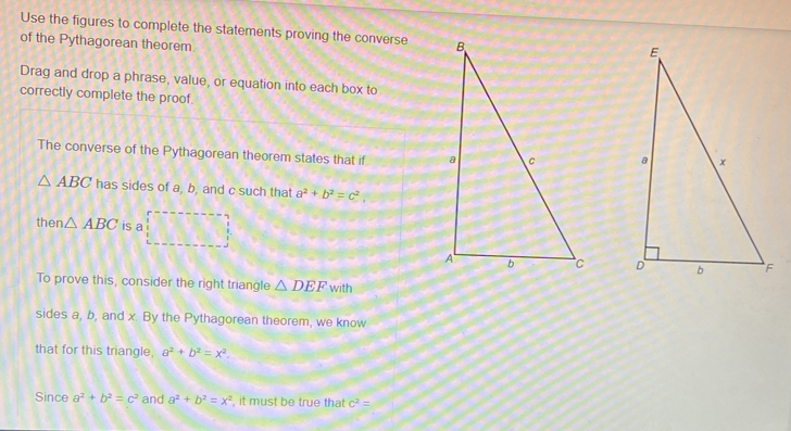 Solved: Use the figures to complete the statements proving the converse ...