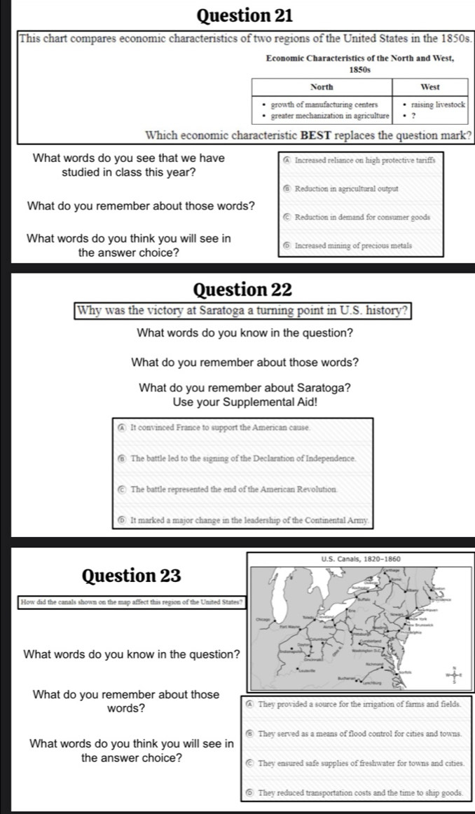 Solved: This chart compares economic characteristics of two regions of ...