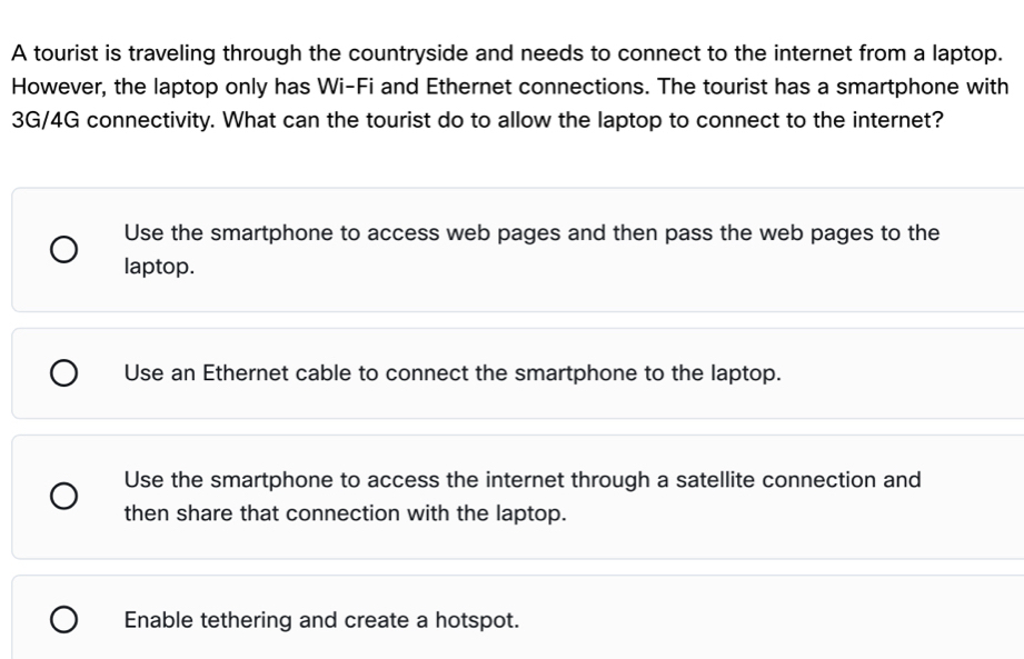 Solved: A tourist is traveling through the countryside and needs to ...