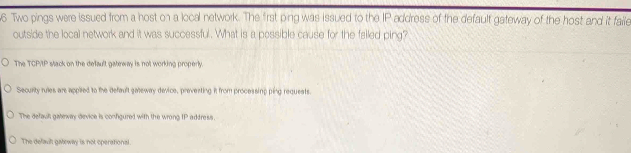Solved: Two pings were issued from a host on a local network. The first ...