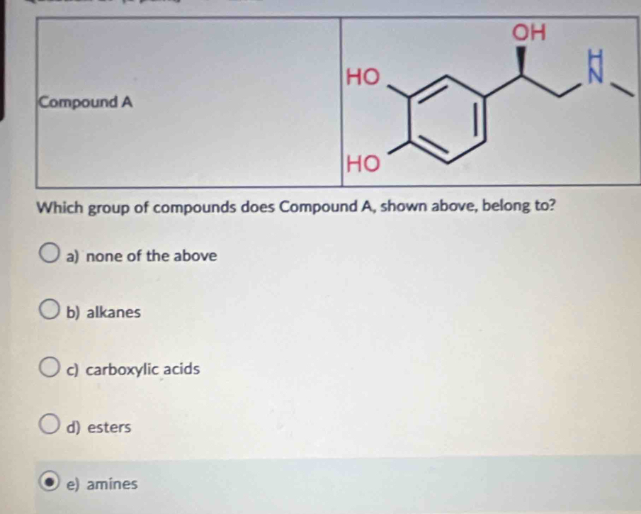 Solved: Compound A Which group of compounds does Compound A, shown ...