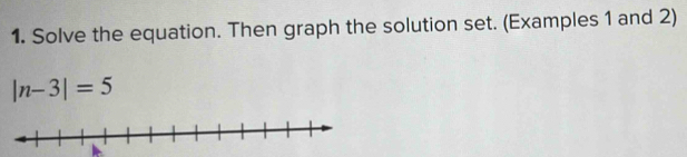 Solved: Solve the equation. Then graph the solution set. (Examples 1 ...