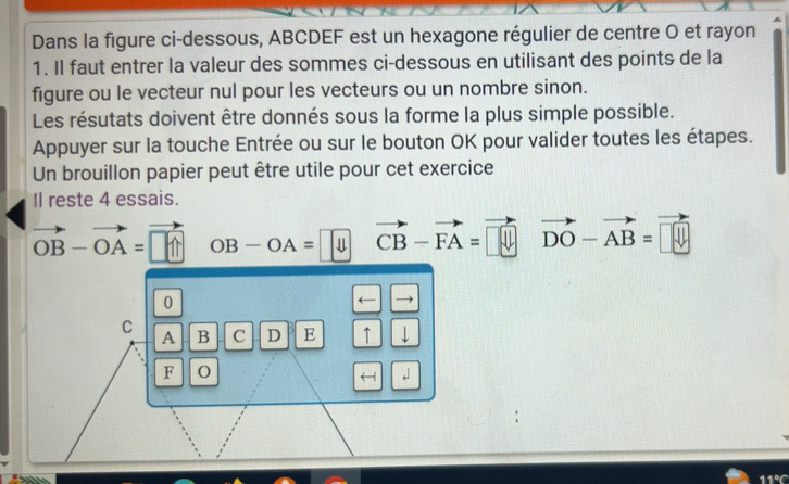 Résolu :Dans la figure ci-dessous, ABCDEF est un hexagone régulier de ...
