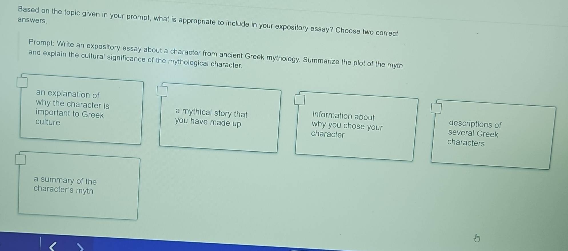Solved: answers. Based on the topic given in your prompt, what is appropriate to include in your ...