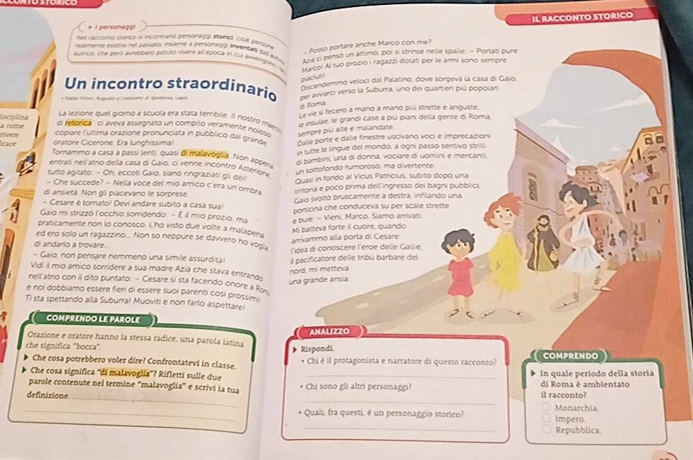 Risolto:IL RACCONTO STORICO * 1 personaggi Nel racconto storico sI ...