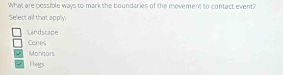 Solved: What are possible ways to mark the boundaries of the movement ...