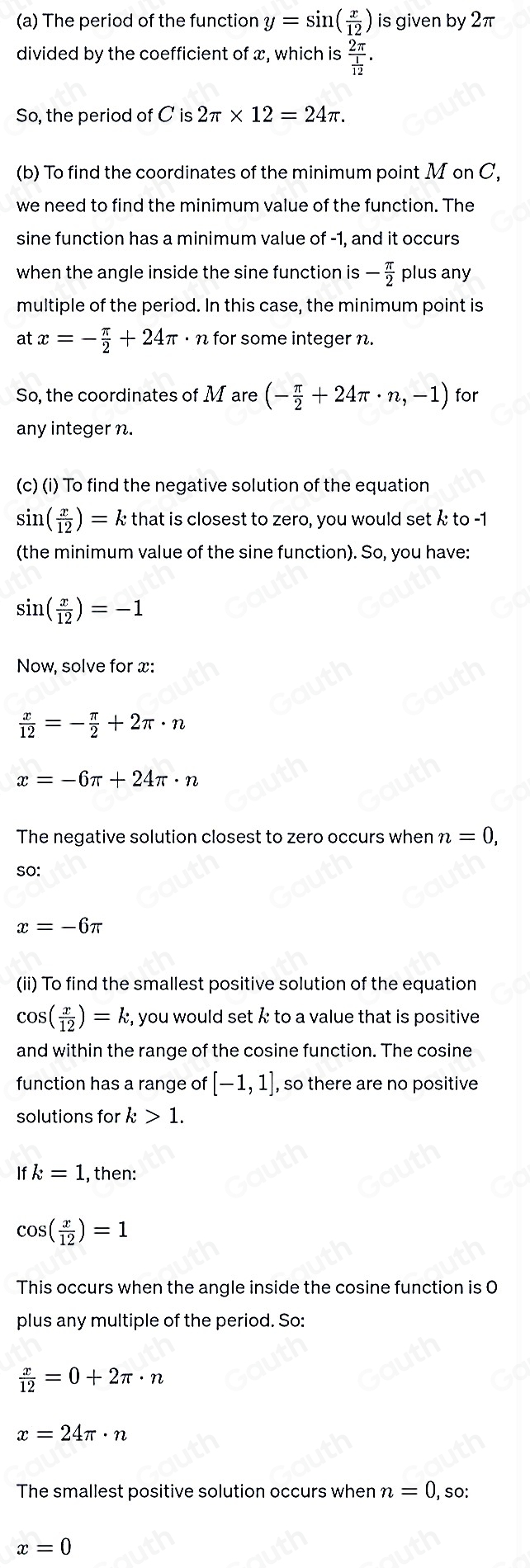 Solved: Figure 5 Figure 5 shows a sketch of part of the curve C with equation y=sin ( x/12 ...