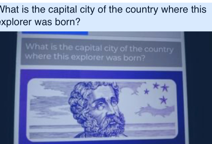 Solved: What is the capital city of the country where this explorer was ...