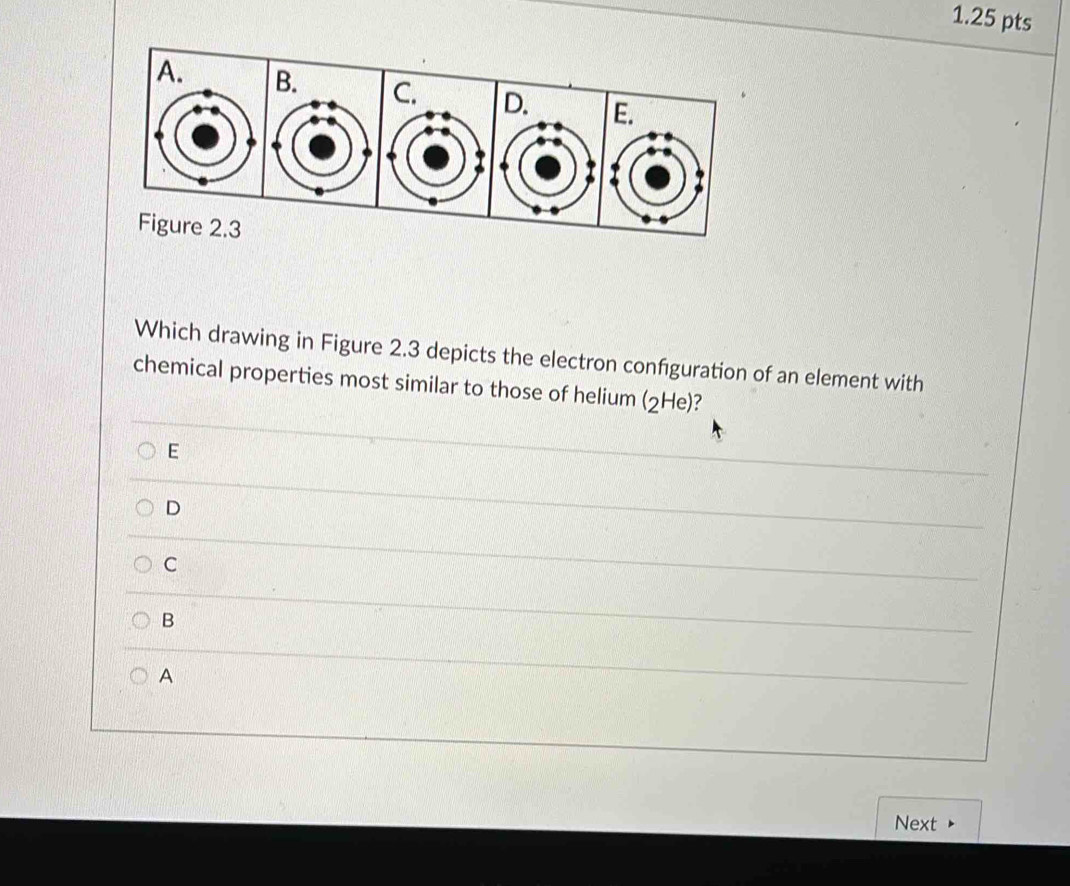 Solved: Which drawing in Figure 2.3 depicts the electron confguration ...