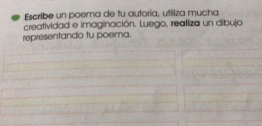 Resuelto:Escribe un poema de tu autoría, utiliza mucha creatividad e ...