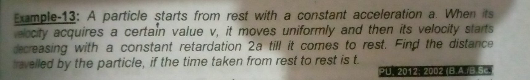 Solved: Example-13: A particle starts from rest with a constant ...