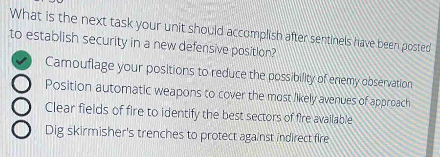 Solved: What is the next task your unit should accomplish after ...