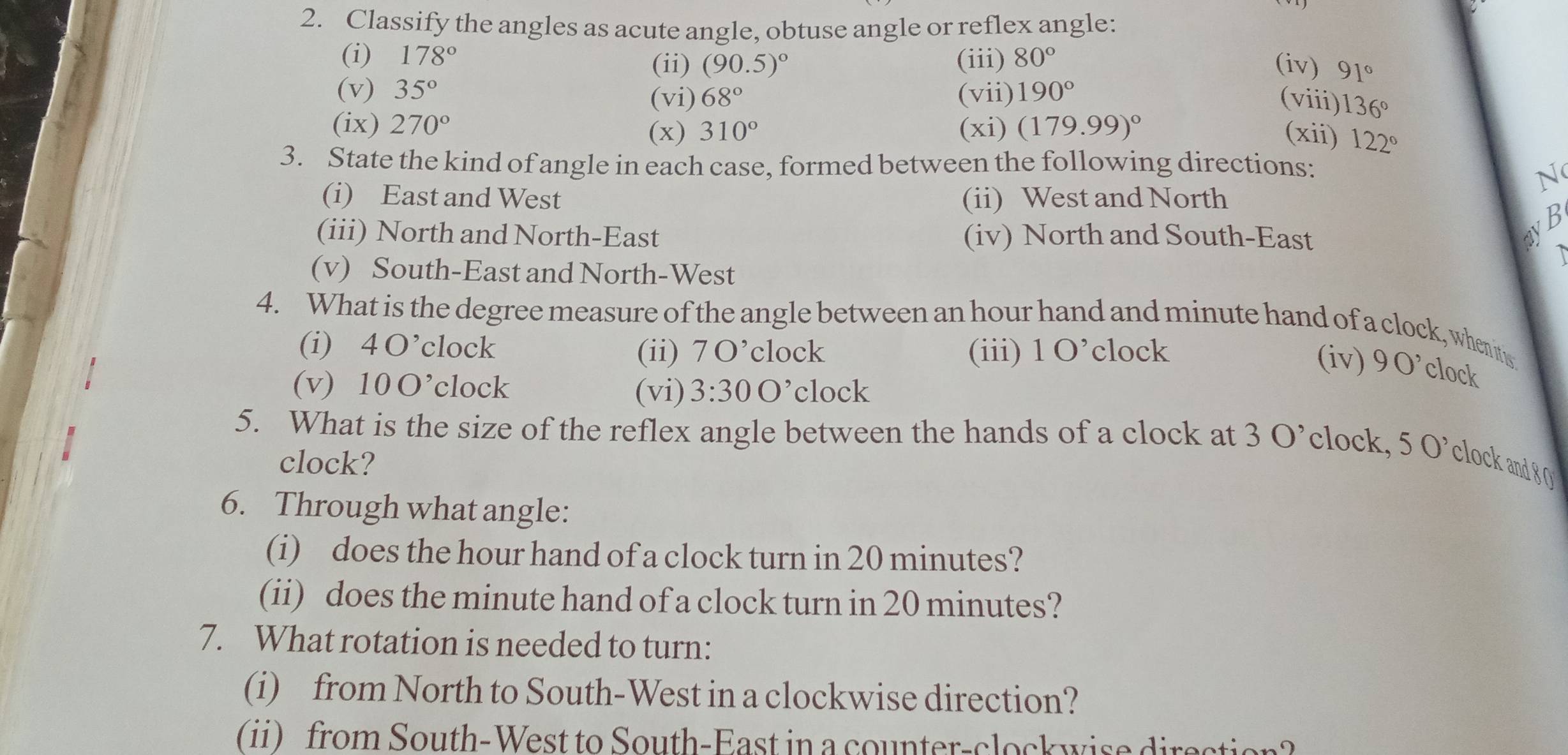 Solved: Classify the angles as acute angle, obtuse angle or reflex ...