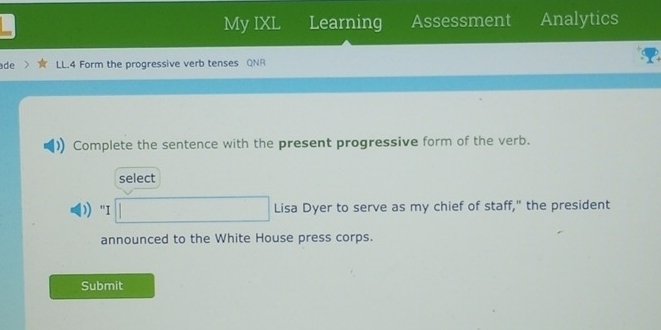 Solved: My IXL Learning Assessment Analytics de LL.4 Form the ...