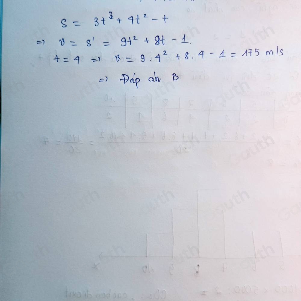 Solved: 26: Cho chuyển động được xác định bởi phương trình s=3t^3+4t^2-t , trong đó t được tính ...