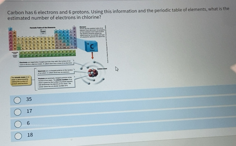 Solved: Carbon has 6 electrons and 6 protons. Using this information ...