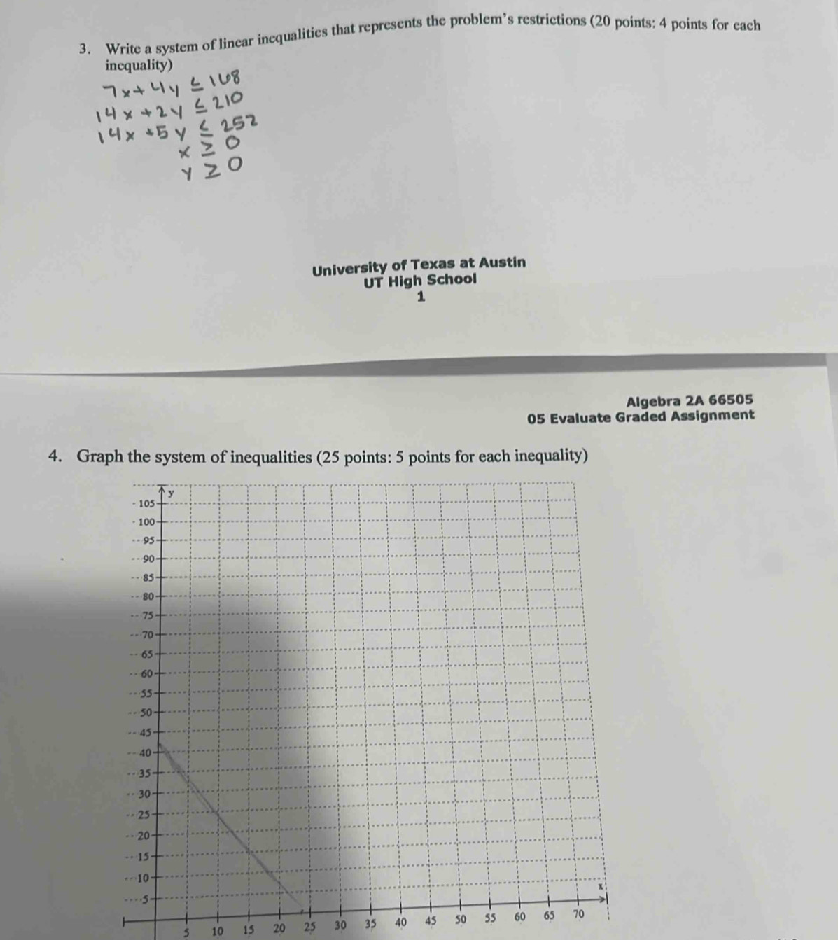 Solved: Write a system of linear inequalities that represents the problem’s restrictions (20 ...