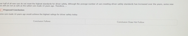 Solved: ver half of all new cars do not meet the highest standards for ...