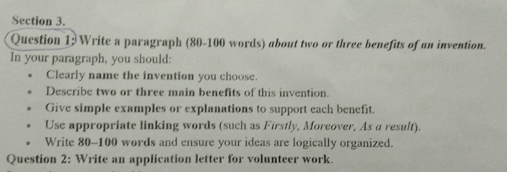 Giải quyết:Write a paragraph (80-100 words) about two or three benefits ...