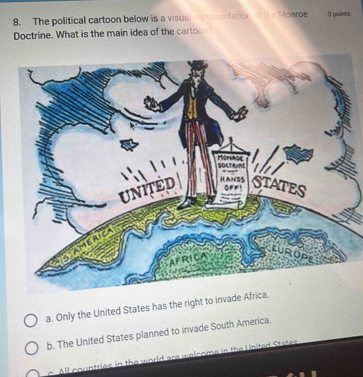 Solved: The political cartoon below is a visual representation of the ...