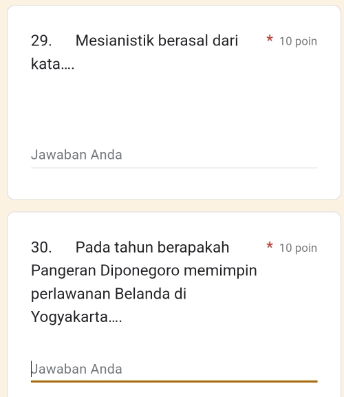 Telah dijawab:Mesianistik berasal dari 10 poin kata.... Jawaban Anda 30 ...