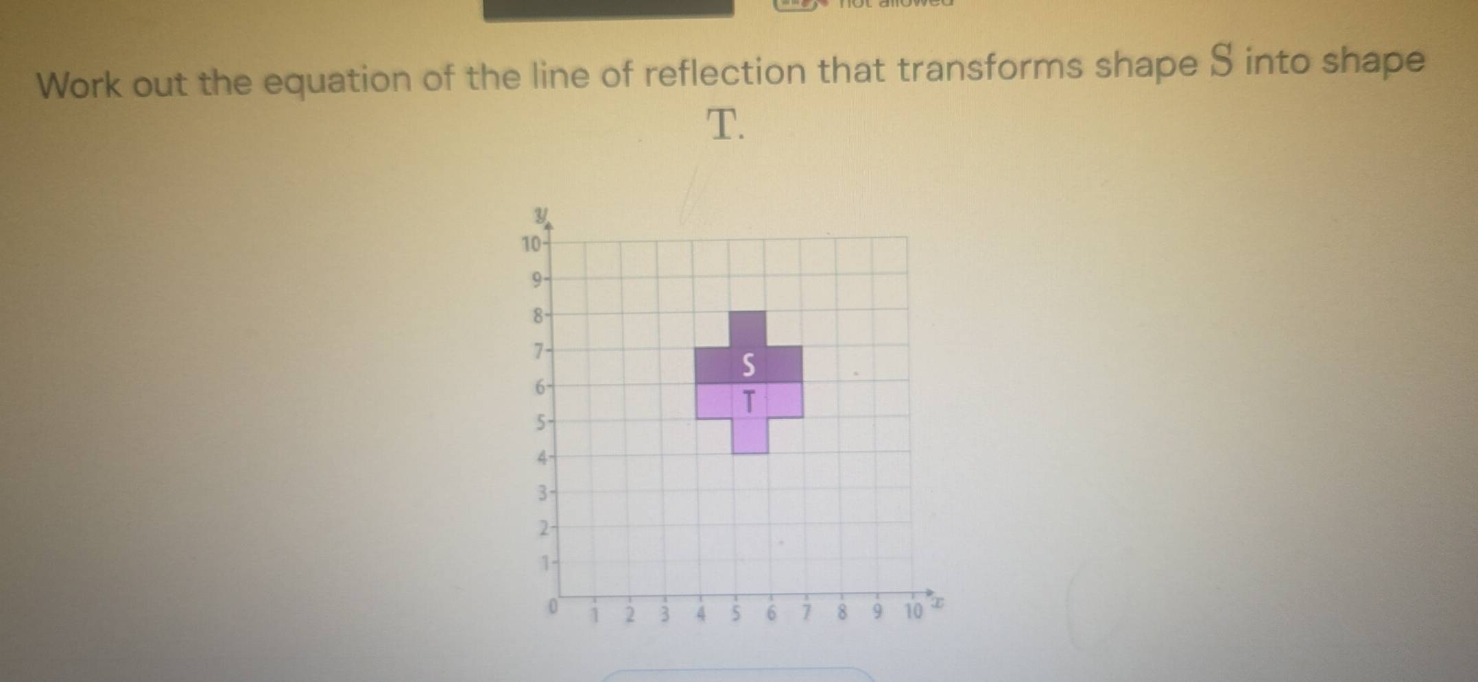 Solved: Work out the equation of the line of reflection that transforms ...