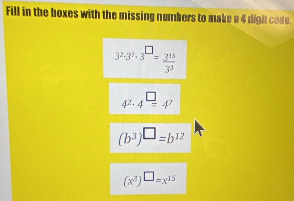 Solved: Fill in the boxes with the missing numbers to make a 4 digit ...