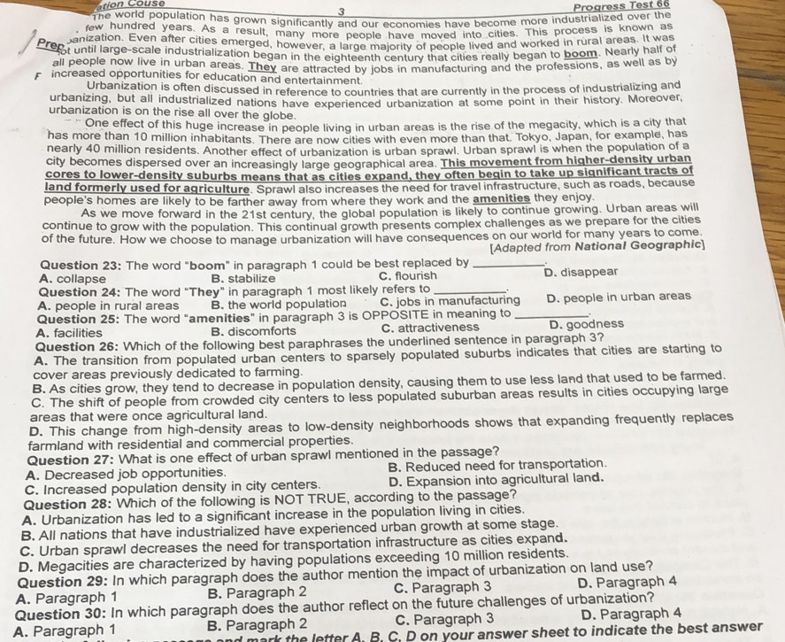 Giải quyết:The world population has grown significantly and our ...