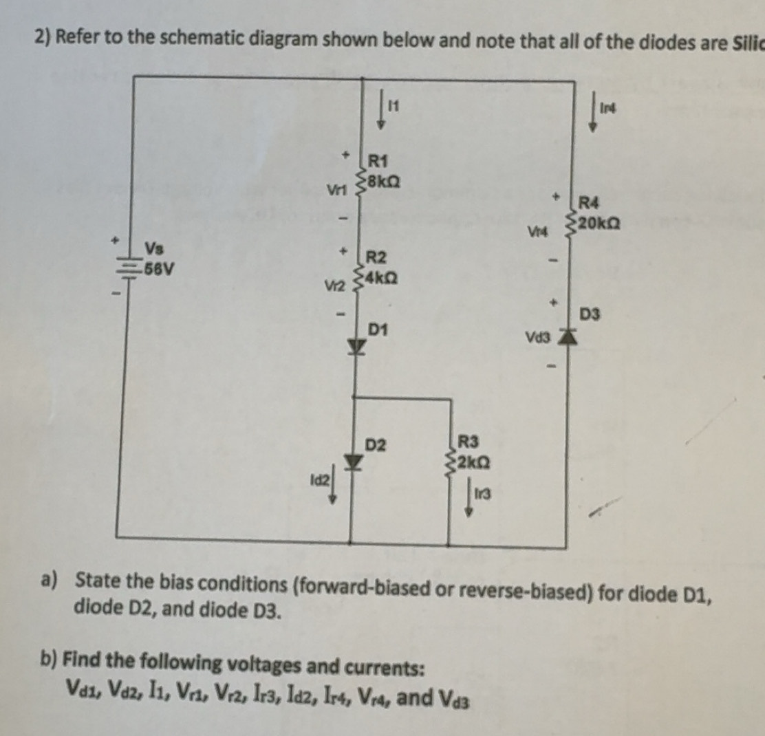 Solved: Refer to the schematic diagram shown below and note that all of ...