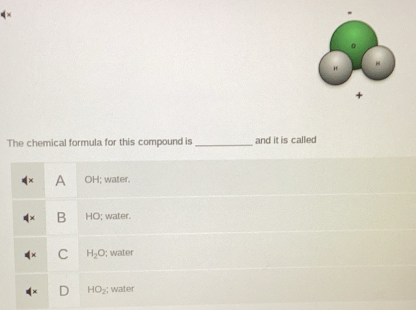 Solved: H H + The chemical formula for this compound is _and it is ...