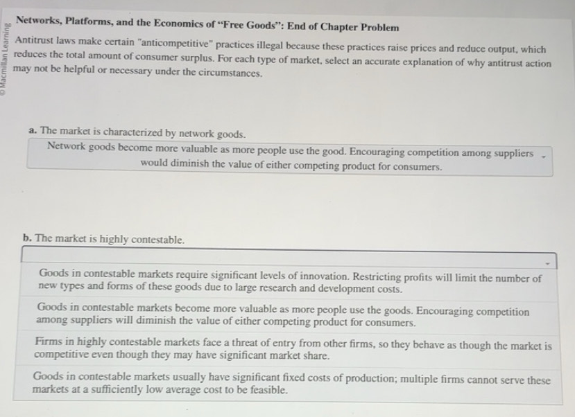 Solved: Networks, Platforms, and the Economics of “Free Goods”: End of ...